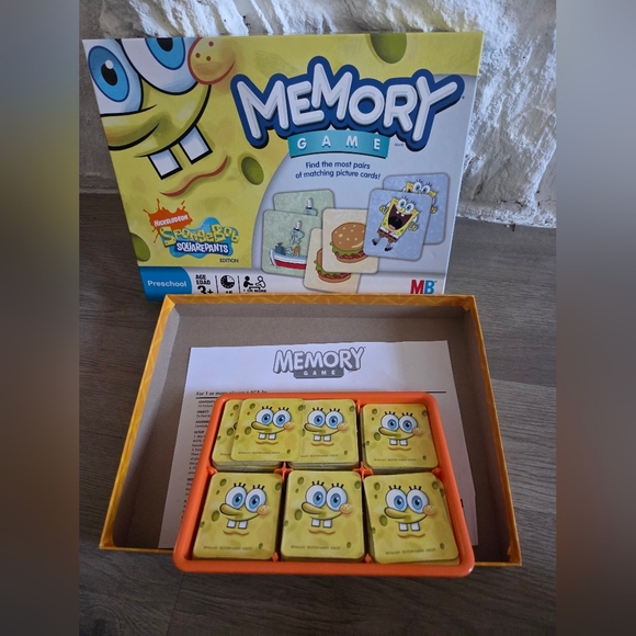 Milton Bradley | Toys | Spongebob Squarepants Memory Game For Kids ...